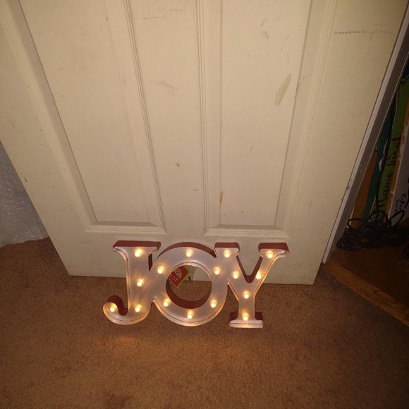 Holiday | Joy Sign Holiday Decor Christmas Decor Light Powered By 2aa ...
